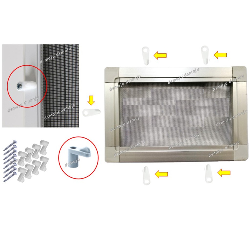 Aluminium Insect Screen Accessories PVC Turning Clip PVC Holder ...