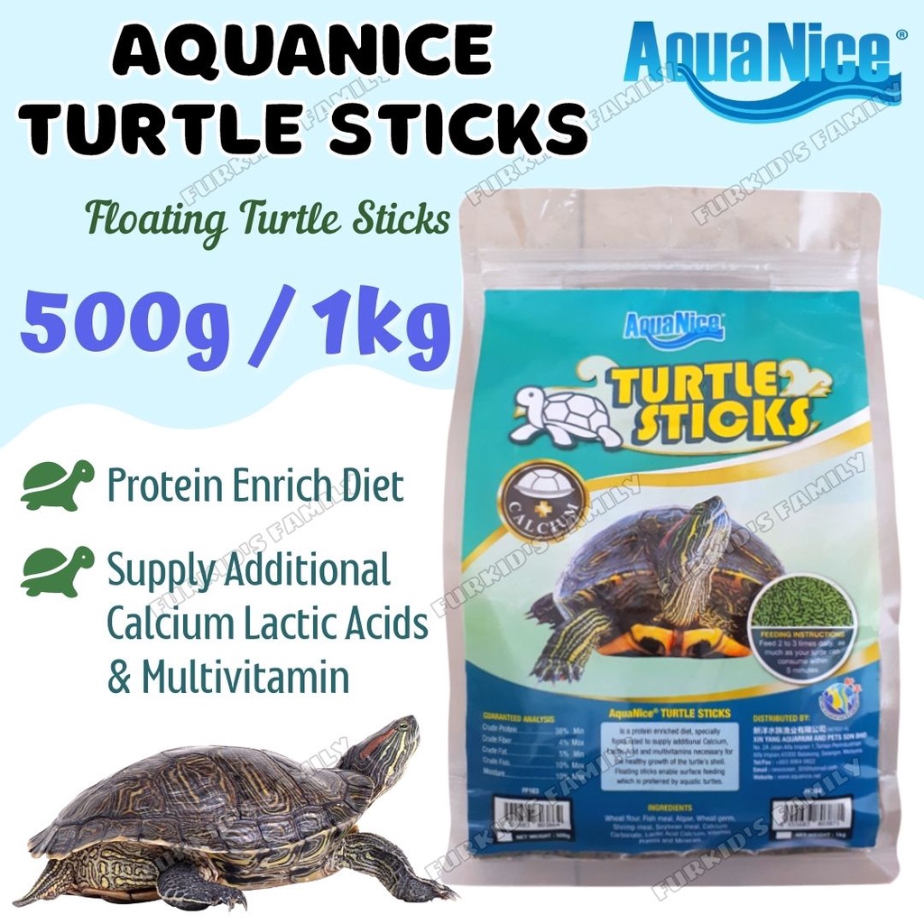 AquaNice Turtle Sticks / Floating Turtle Food Pellets (500g/1kg ...