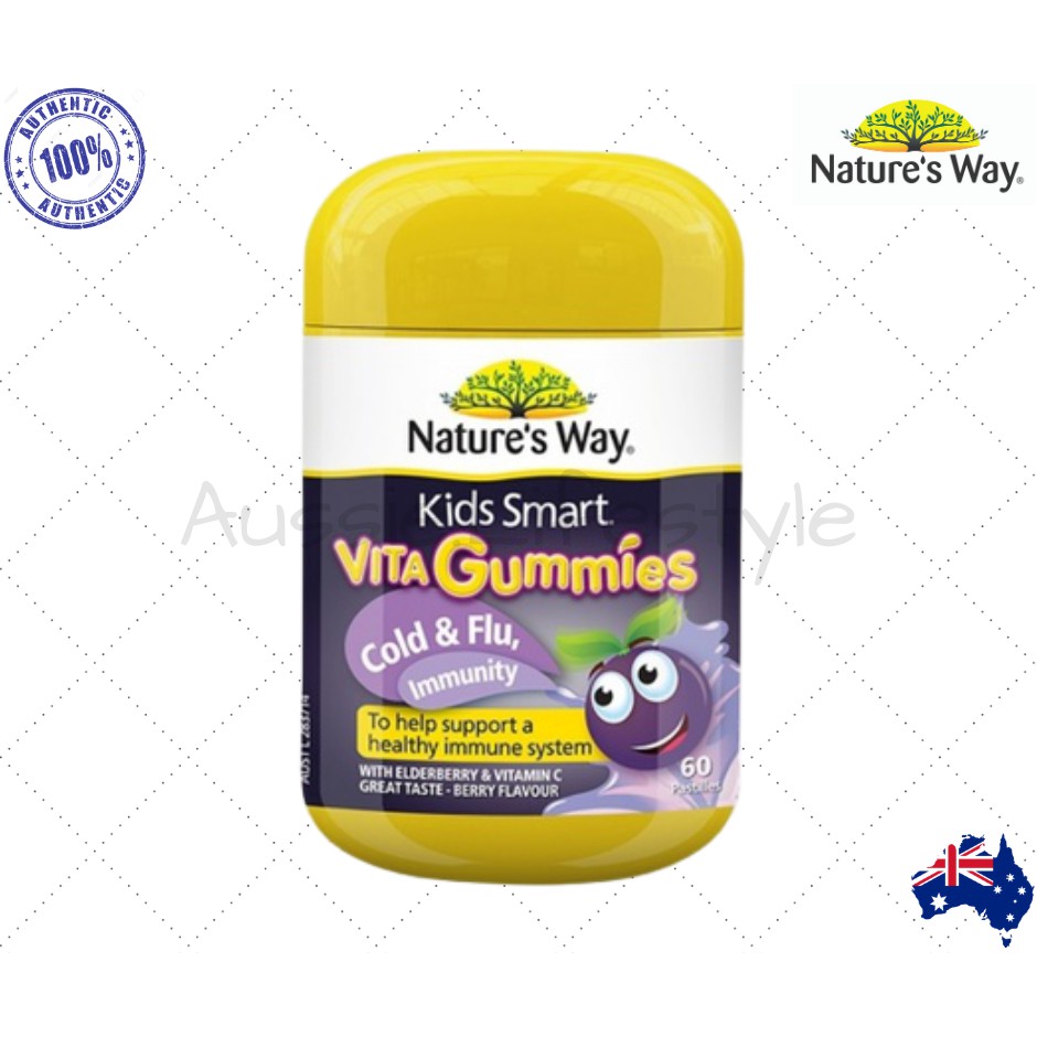 [100% AUTHENTIC] NATURE'S WAY Kids Smart Vita Gummies Cold & Flu Immune ...