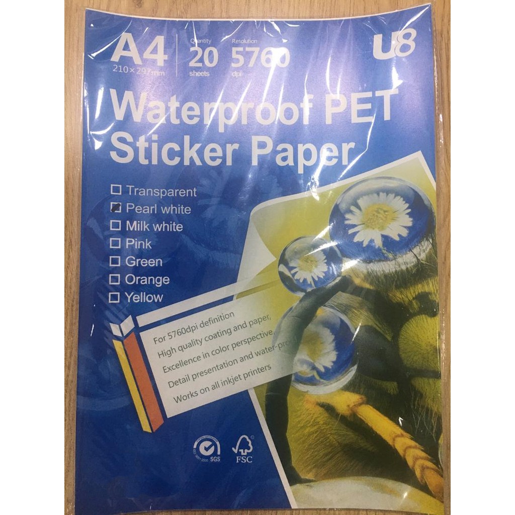 U8 Waterproof Pet Sticker Paper ( Pearl White ) | Shopee Malaysia