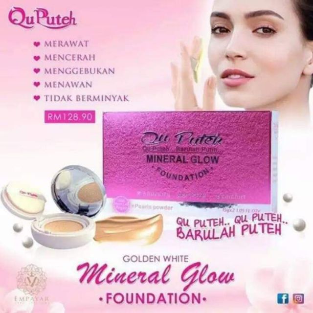 Qu Puteh MINERAL GLOW FOUNDATION | Shopee Malaysia