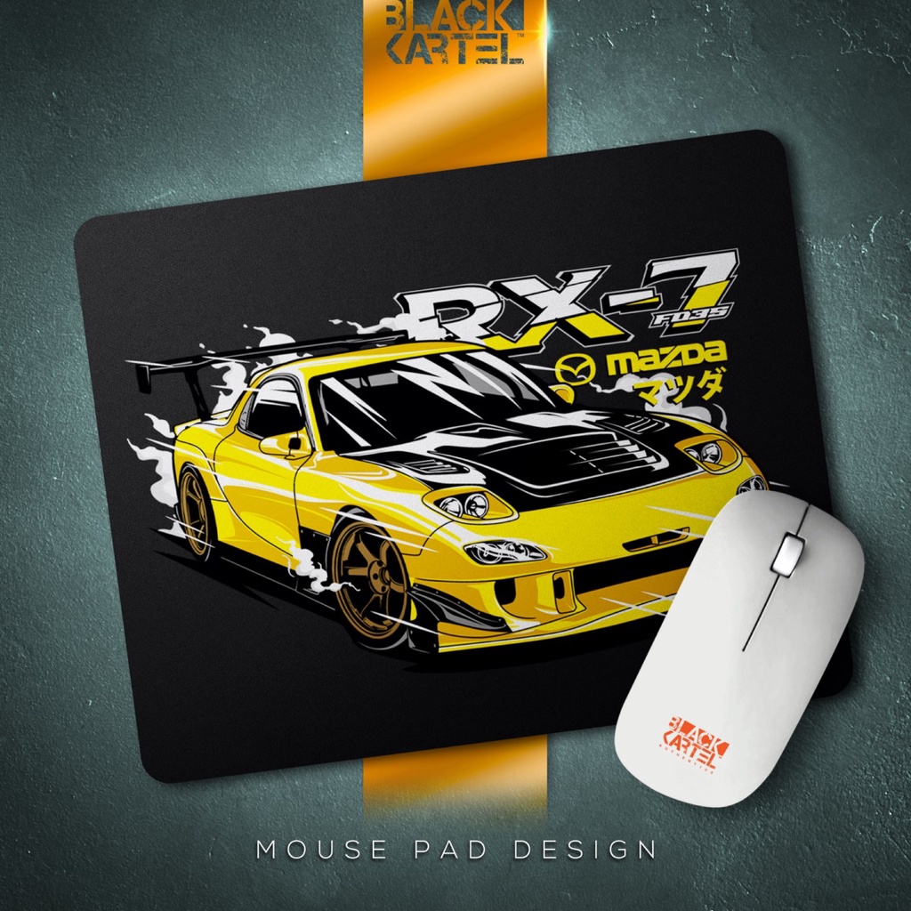 BLACK KARTEL [ GAMING MOUSE PAD - HOTWHEELS CAR DESIGN - MAZDA RX7 ...