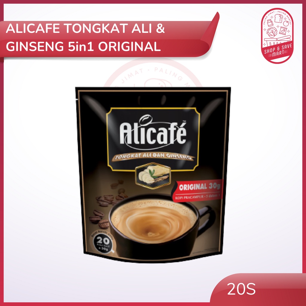 Alicafe Tongkat Ali & Ginseng Original 5in1 (20 sachet x 20g) - 400g ...