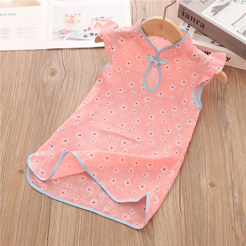 Vishine Kid Girl Cotton Cheongsam Dress 005L (Ready Stock) | Shopee ...
