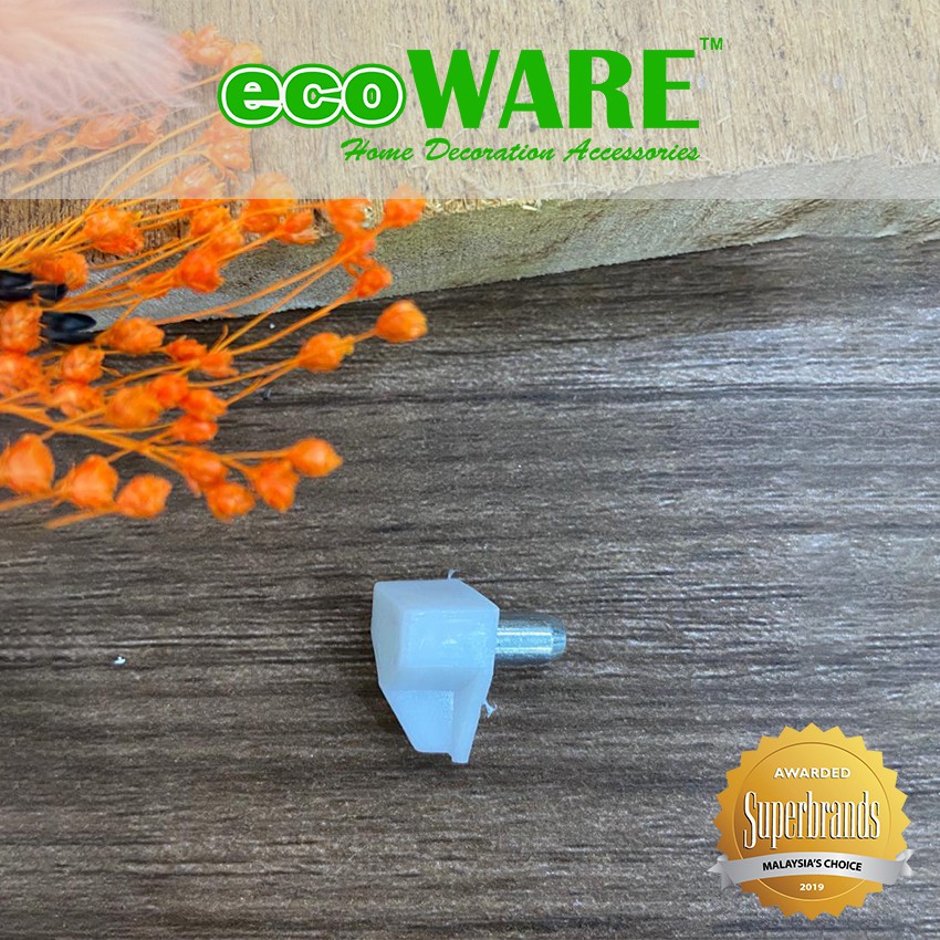 ecoWARE PVC Iron Stud (White / Clear) - Shelf Support, Stud Pin Peg ...