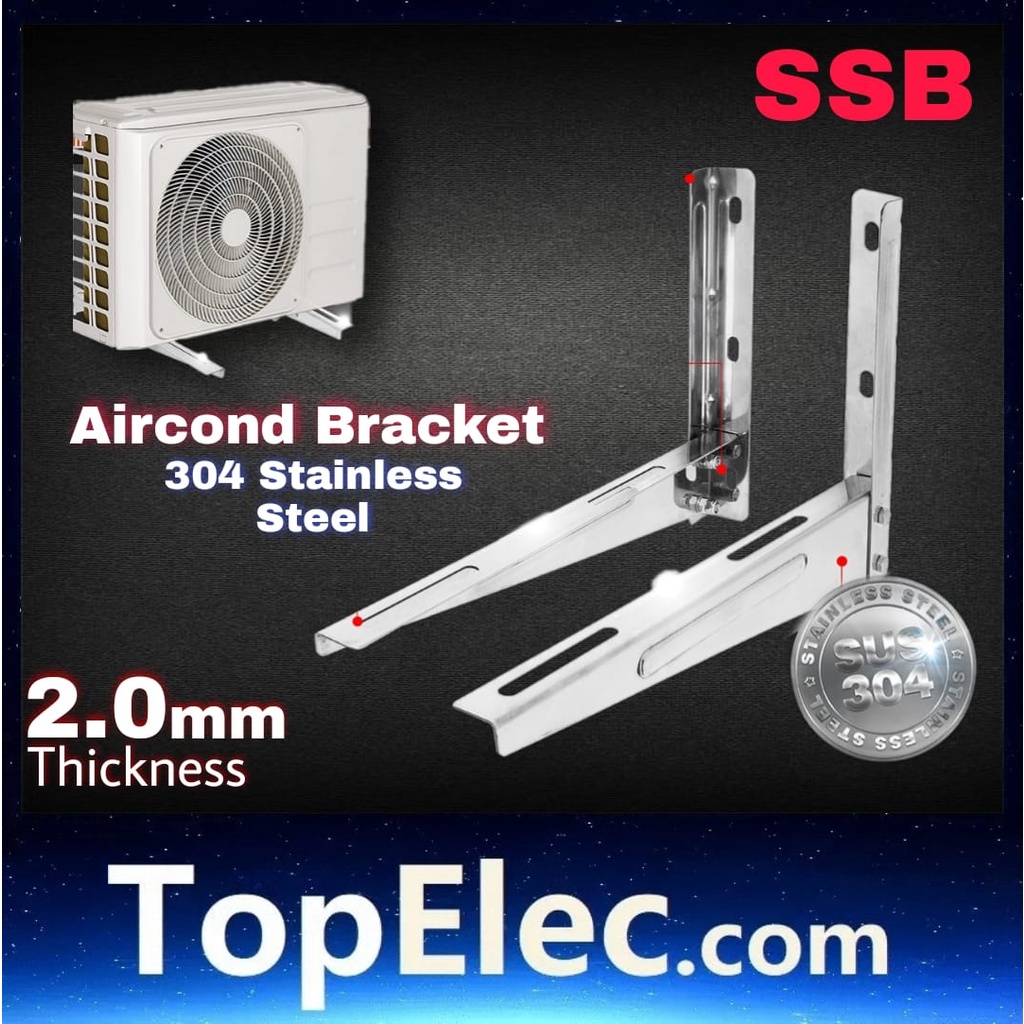 ORIGINAL SSB SUS304 Stainless Steel Air Conditioner Outdoor Bracket L ...