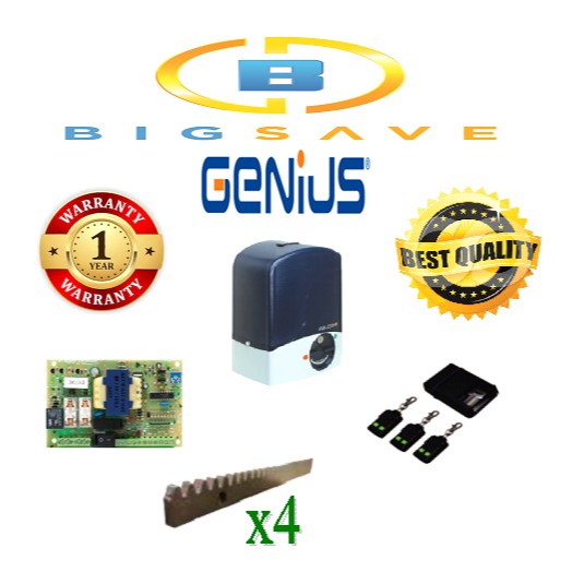 GENIUS FALCON GCSL-FALCON20M -KIT AC SLIDING AUTOGATE MOTOR HEAVY DUTY ...