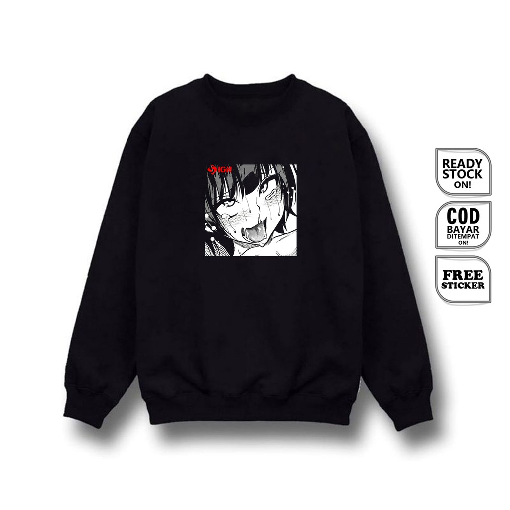 Sweater Crewneck Sexy Face Cosplay Hentai Japanese Manga Clothes Ahegao Pin Em Anime Culture