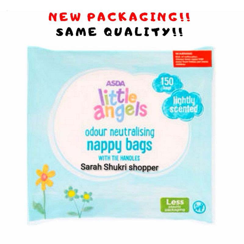 ASDA Odour Neutralising Nappy Sacks 150pcs | Shopee Malaysia