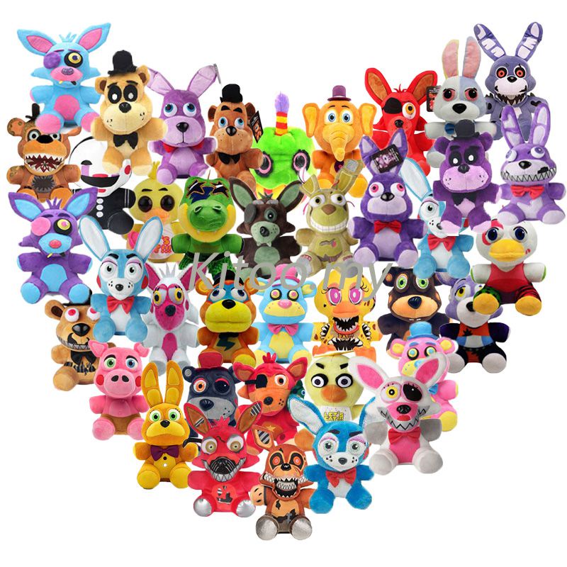 FNAF Five Nights At Freddy's Stuffed Toy Bear Foxy Chica Bonnie Golden ...