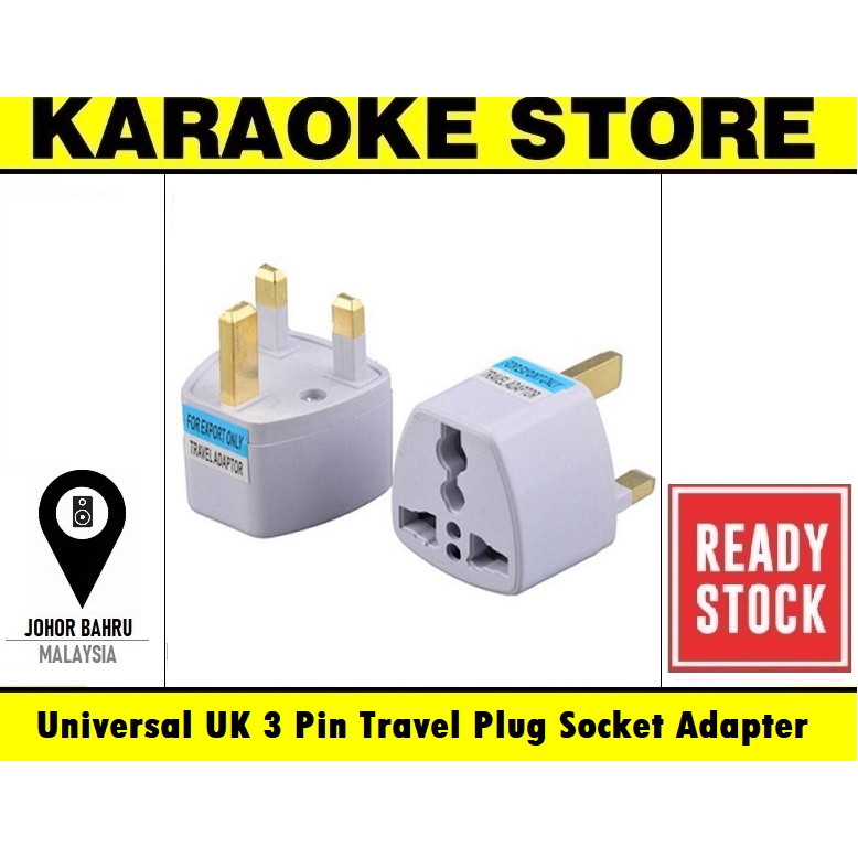 Universal UK 3 Pin Travel Plug Socket Adapter Converter for Oversea ...