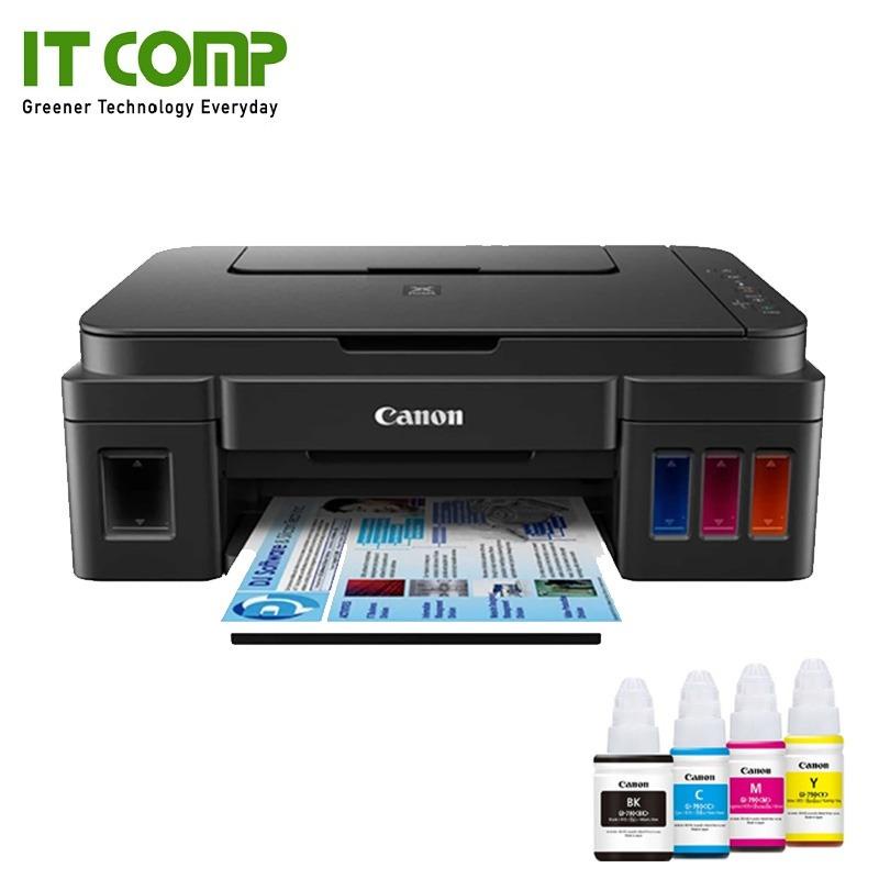 Canon PIXMA G3000 Refillable Ink Tank Wireless All-In-One Printer ...
