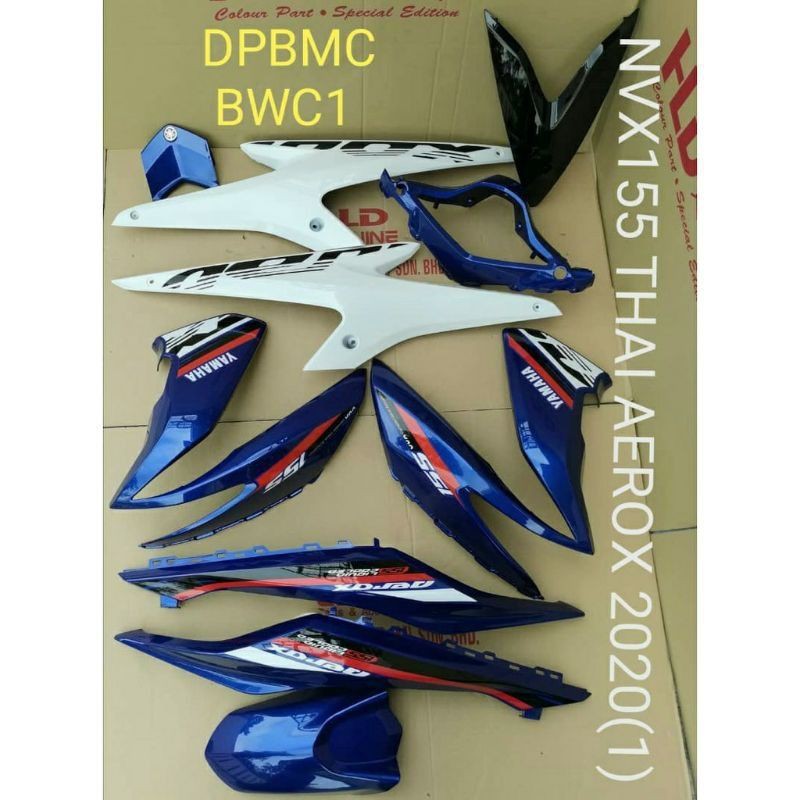 NVX/NVX155 Cover Set HLD Aerox155 Thai 2020 Sticker Tanam Blue/Matt ...