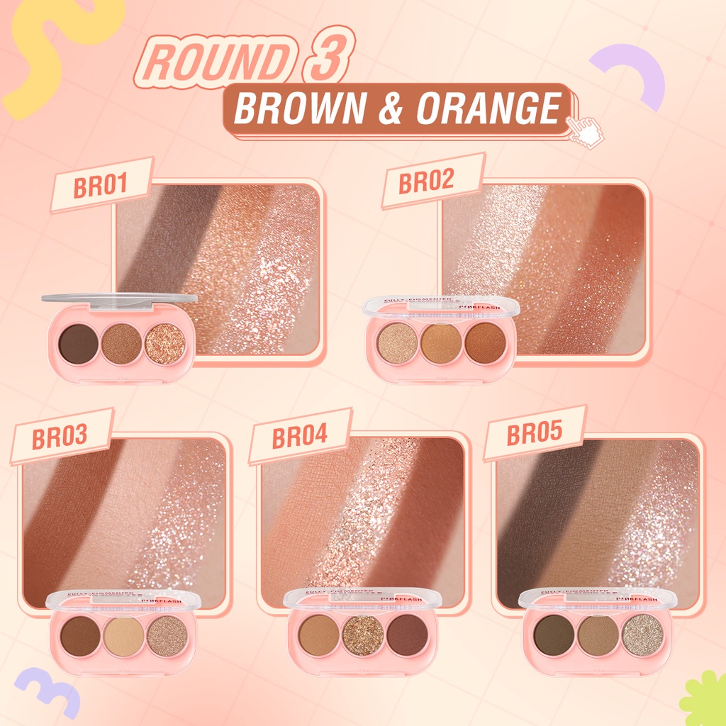 Pinkflash 3 Colours Pinkgame Fully Pigmented Eyeshadow | Shopee Malaysia