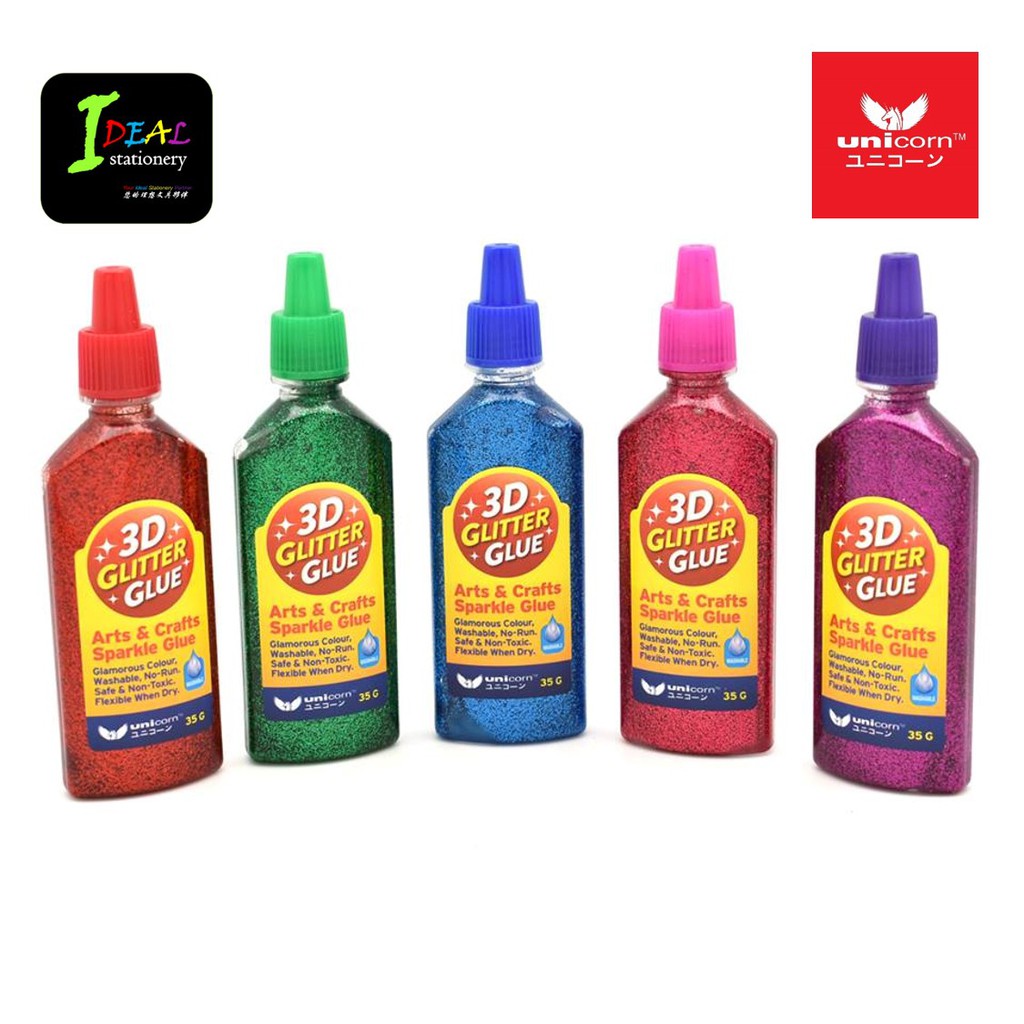 UNICORN 3D GLITTER GLUE (35G) | Shopee Malaysia