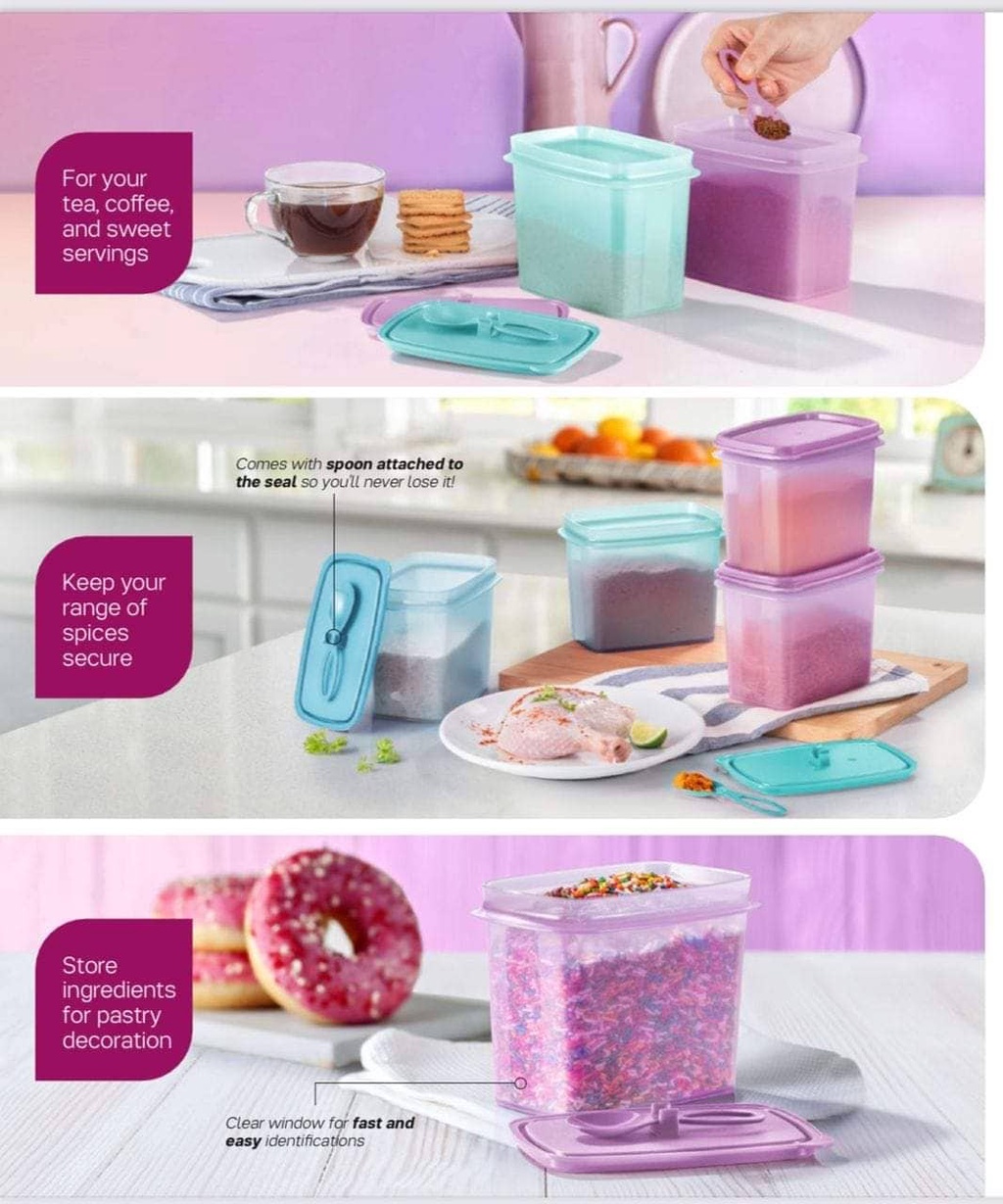 OFFER: Random Colour 1 pc: Tupperware Shelf Saver 840ml (Clear Window ...