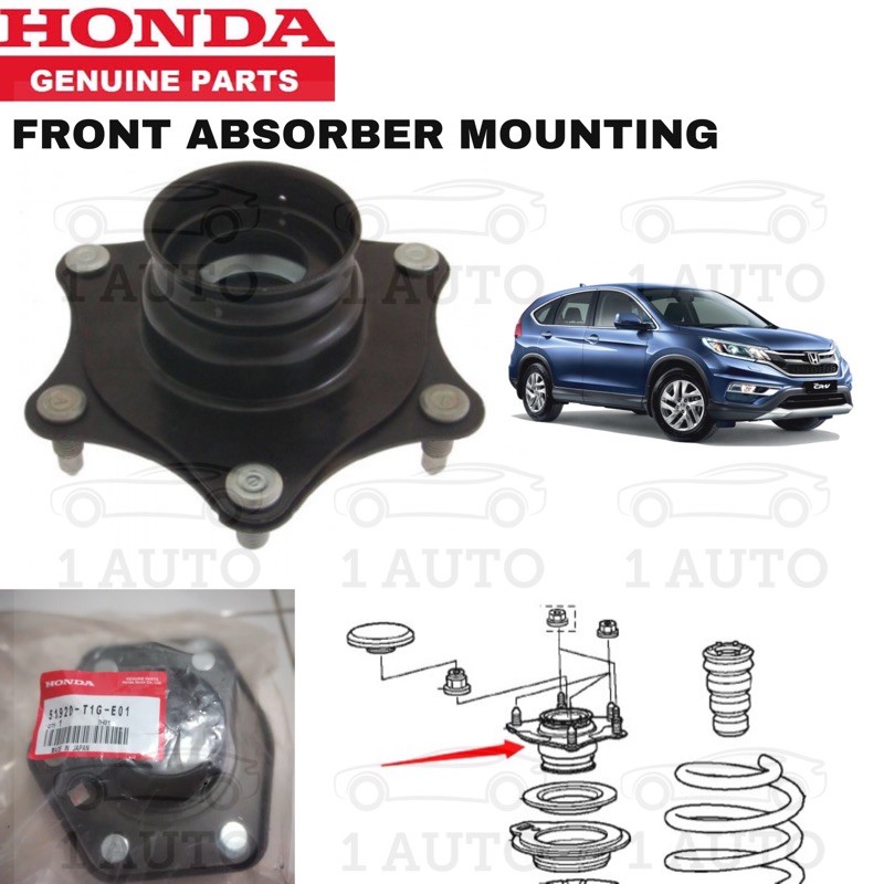 (ORIGINAL HONDA PARTS) FRONT ABSORBER MOUNTING HONDA CRV CR-V TOA T0A ...