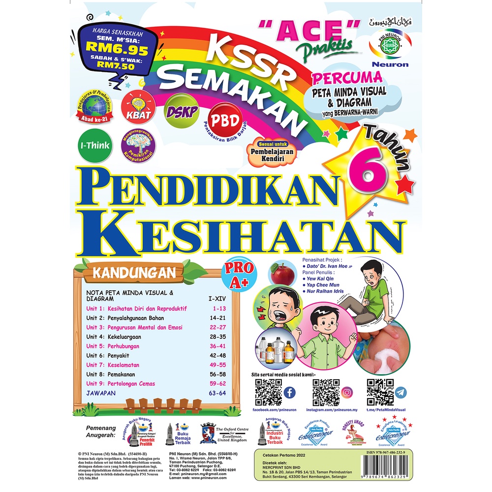 PNI Neuron ACE Praktis KSSR Semakan Pendidikan Kesihatan Tahun 6 ...