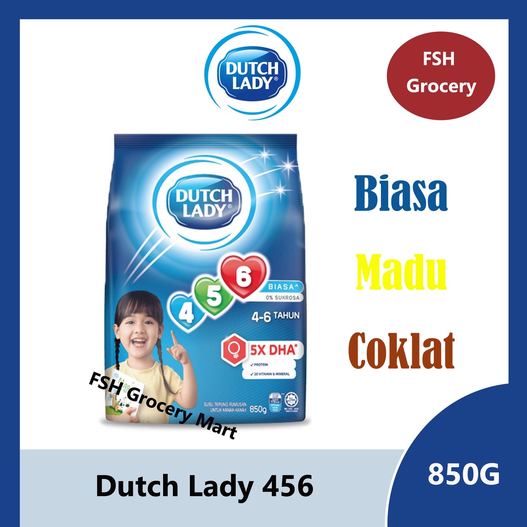Dutch Lady 456 Biasa/Coklat/Madu 850G | Shopee Malaysia