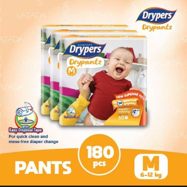 PROMOSI!! DRYPERS Drypantz M60 x 3pack (180pcs) | Shopee Malaysia