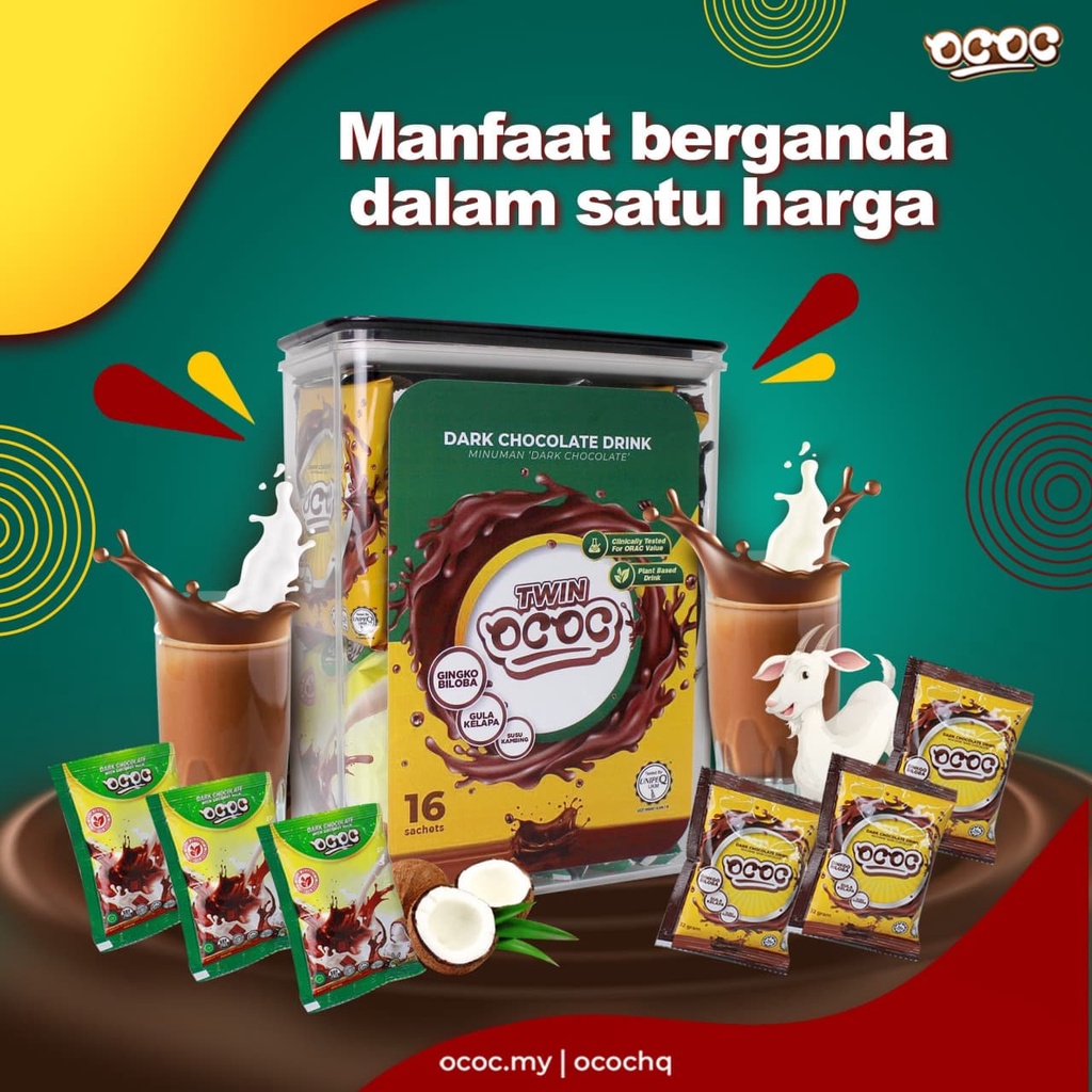 Edisi Khas Twin OCOC Minuman Dark Chocolate formulasi Dr Rizal | Shopee Malaysia
