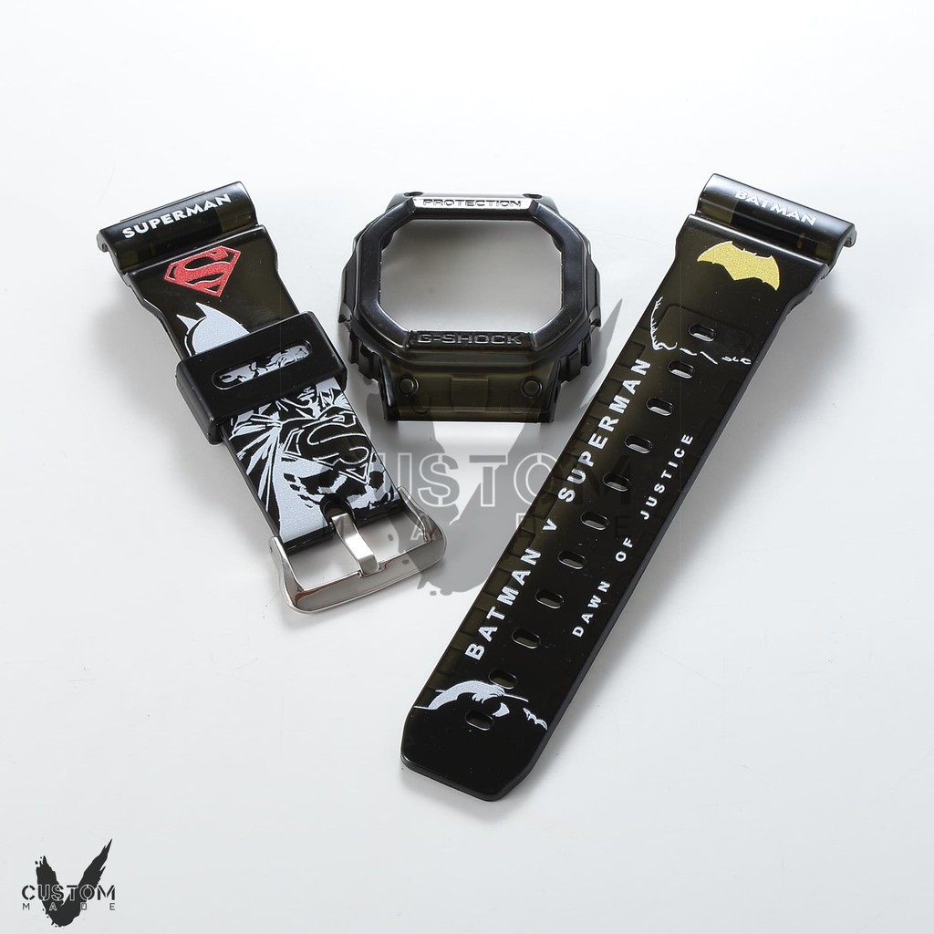 (Vcustom) DW5600 CUSTOM PRINTING " BATMAN SUPERMAN " BAND AND BEZEL ...