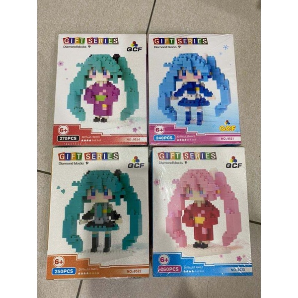 [Ready Stock] Hatsune Miku 初音未来. 4 in 1 set. Lego. QCF Diamond Blocks ...