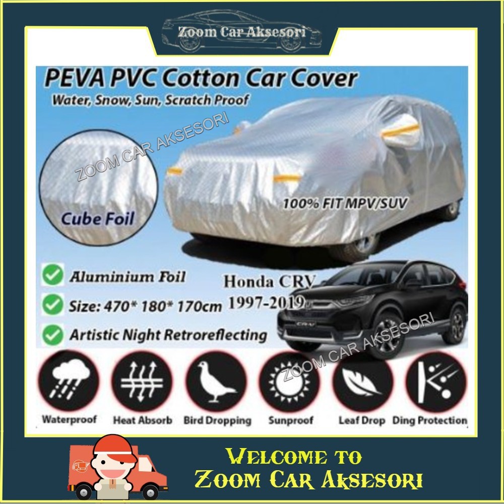 Honda CRV Car Body Cover PVC PEVA Cotton Aluminium Foil Double Layers ...