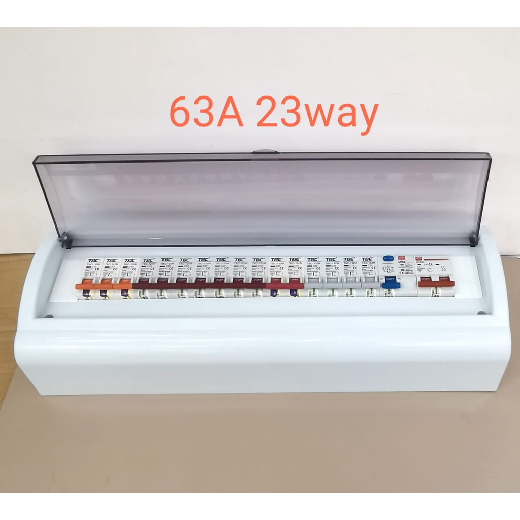 TBC/ UMS Mixed 40A / 63A Full Set DB Box with MCB ELCB Main Switch MCB ...