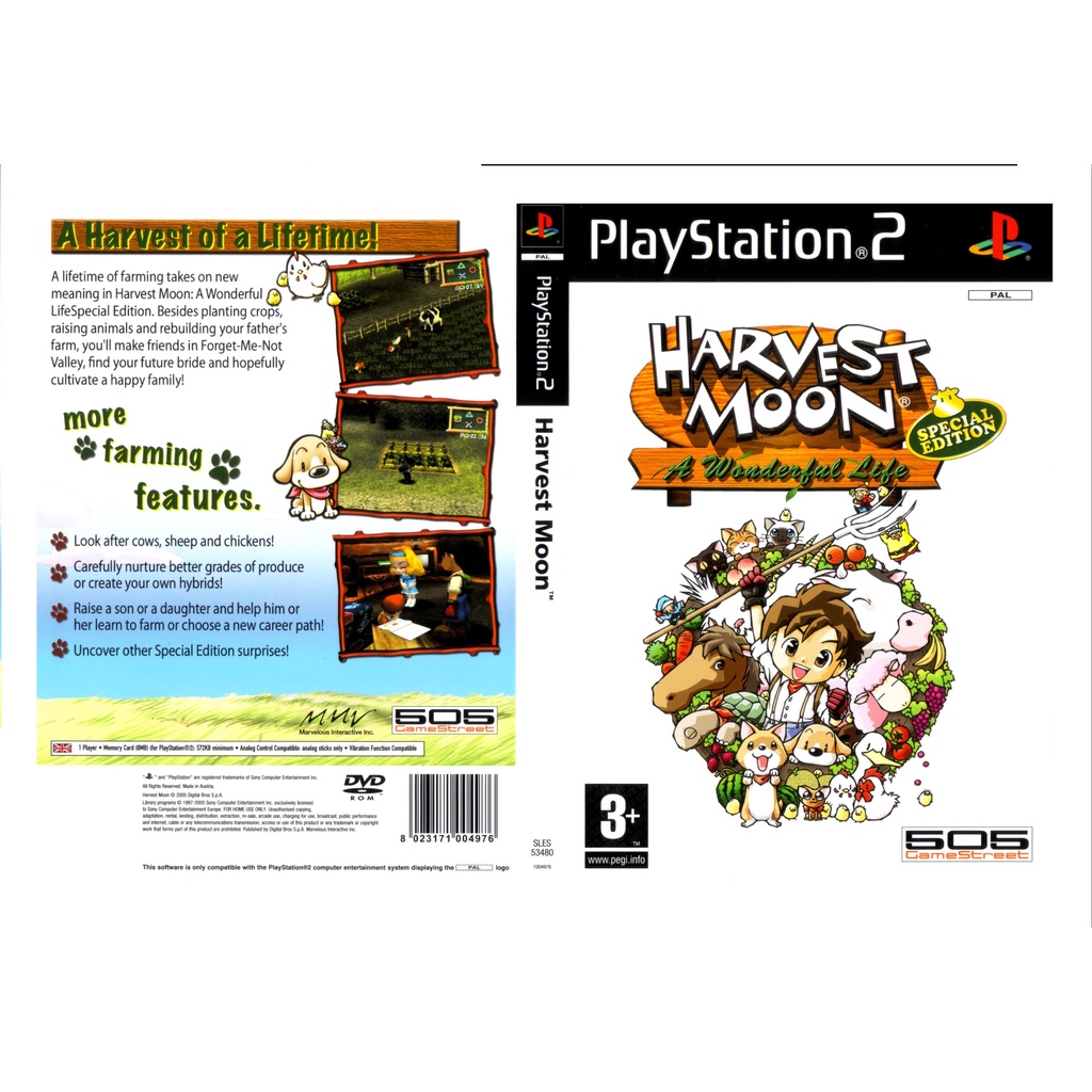 🔥PS2 CD DVD Games🔥 Harvest Moon A Wonderful Life (DVD Game) | Shopee ...