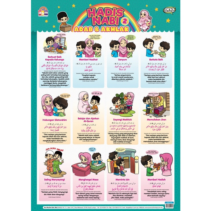 POSTER SOLAT | WUDUK | RUKUN ISLAM | ZIKIR | DOA | BACAAN SOLAT [ANA ...