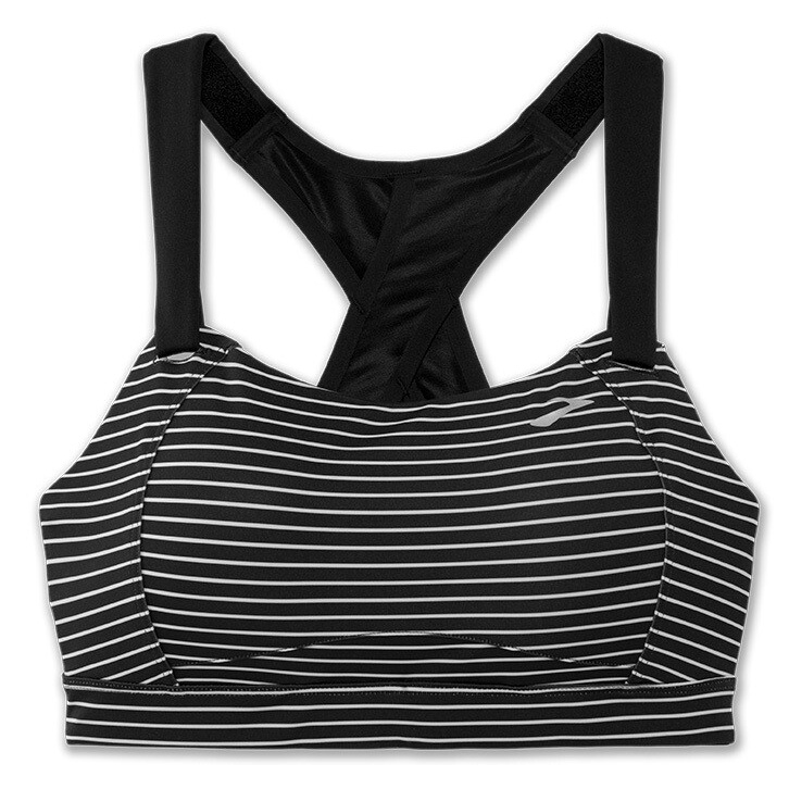 Brooks Juno Sports Bra (Black/White Stripe: Choose Size in US) | Shopee ...