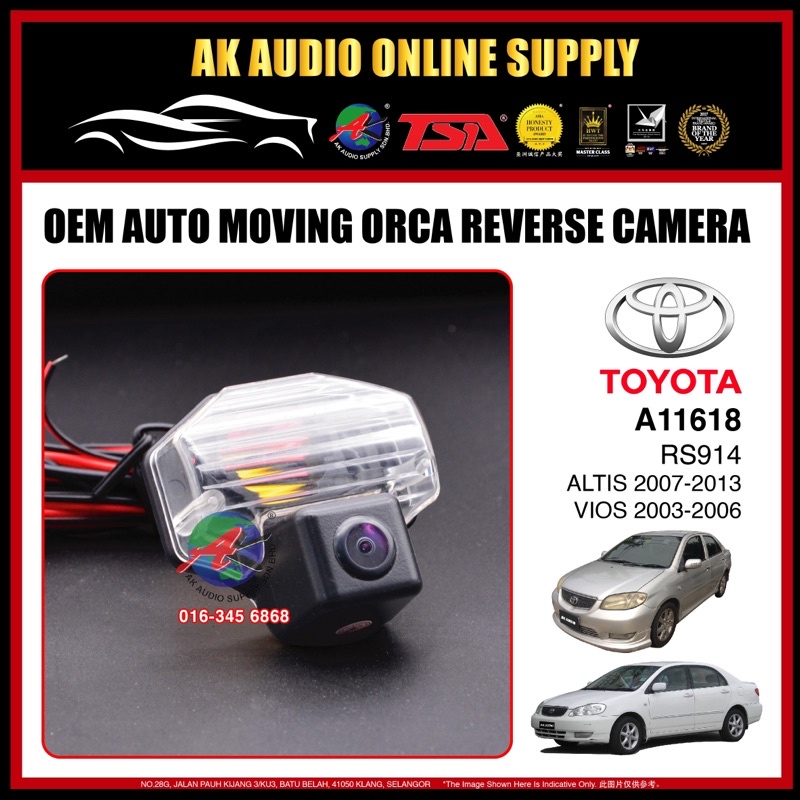 Toyota Altis 2007 - 2013 / Vios 2003 - 2006 ( RS-914 ) Car AHD / CCD ...
