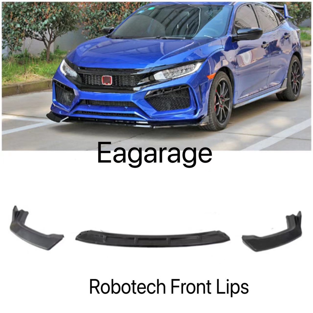Civic FC Robotech Front Lips Front Skirt (3 Section) | Shopee Malaysia