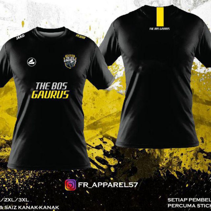 JERSI PERAK 2020 / JERSI SUPPORTERS THE BOS GAURUS 2020 / BAJU PERAK ...