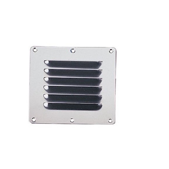 S/STEEL LOUVER VENTILATOR SQUARE 6 SLOTS 127MMX 114.3MM X (5" X 4-1/2 ...