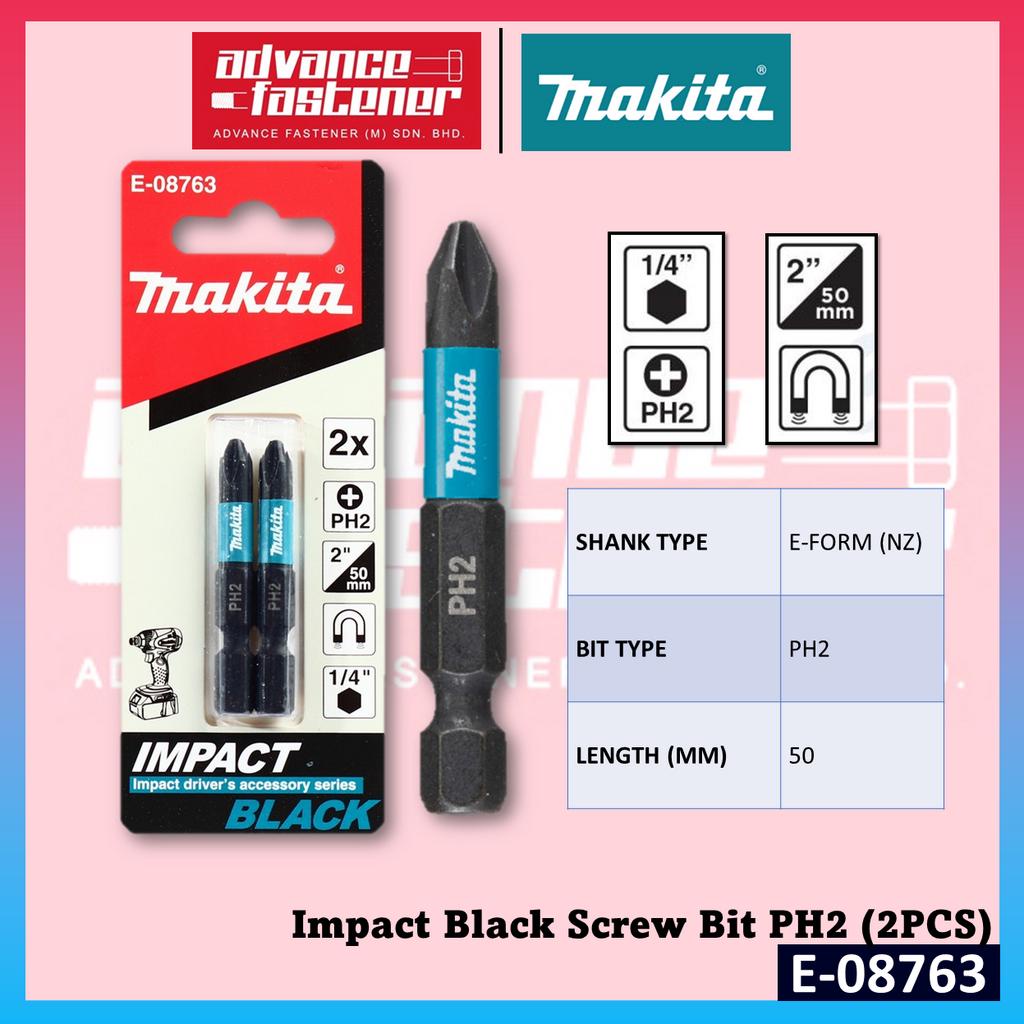 MAKITA Accessories E-08763 Impact Black Screw Bit PH2 (2PCS) | Shopee ...