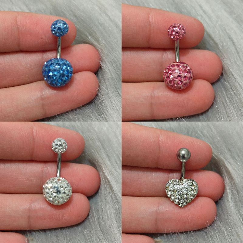 🔥1 PCS🔥Stainless Steel 316 Simple Belly Button Ring 肚脐环 | Shopee Malaysia