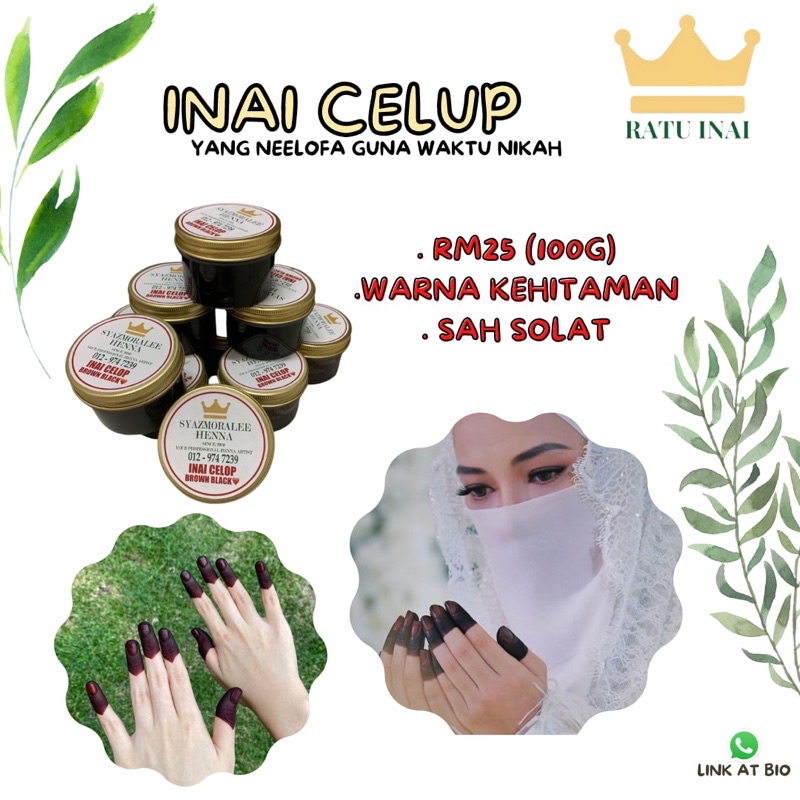 [ORI HQ] Inai Che Ta | Inai Nunha Neelofa (clearance) | Inai Celup ...