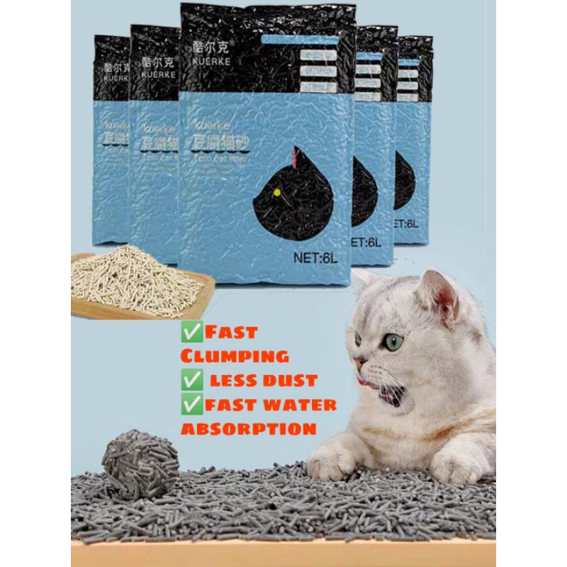 🇲🇾 Ready Stock 🇲🇾 Kuerke Natural Tofu Cat Low Dust Quick Absorbent ...