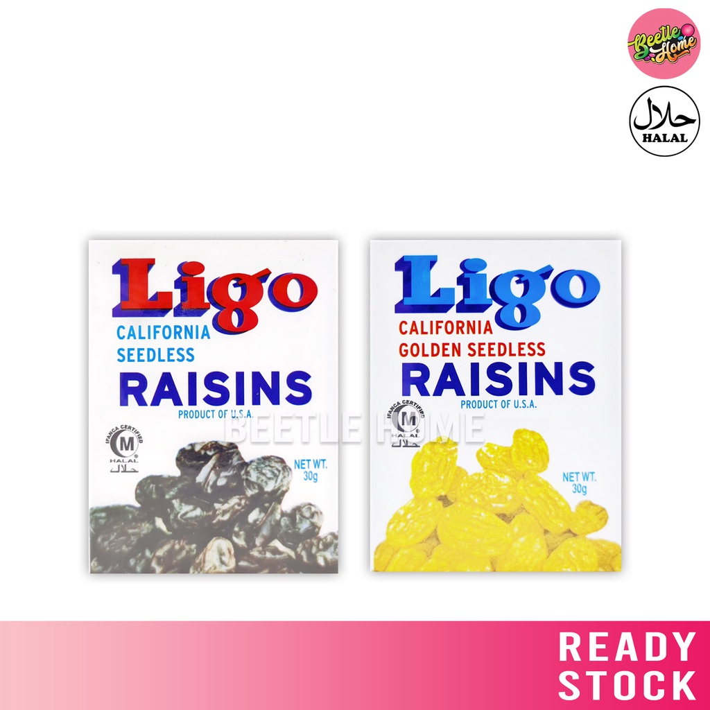 Ligo Raisins California Seedless / Golden Seedless Raisin 30g | Shopee ...