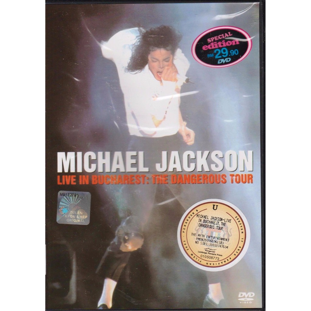 DVD MICHAEL JACKSON Live In Bucharest : The Dangerous Tour | Shopee Malaysia
