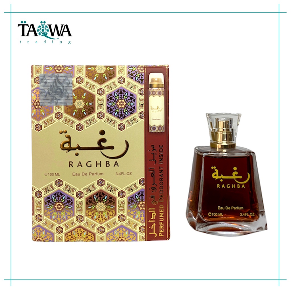 Raghba 100ML EDP Perfume Lattafa 100% Original Spray Perfume Dubai, UAE ...
