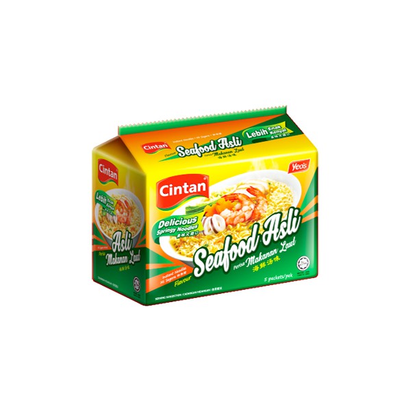 CINTAN Instant Noodles/Cintan Mee Perisa - Seafood Ali / Kari (5pcs x ...
