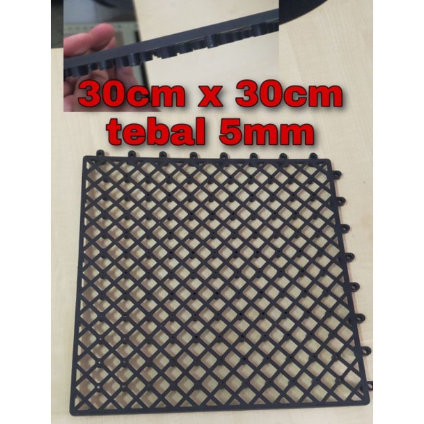 30mm Drainage Cell Pelapik Hitam Saliran Air Rumput Tiruan memudah ...