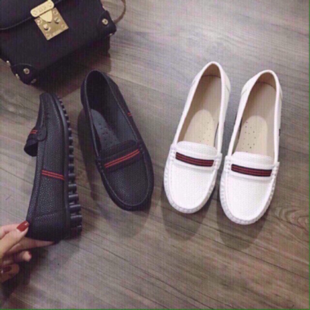 Red striped moca shoes (small form) | Shopee Malaysia