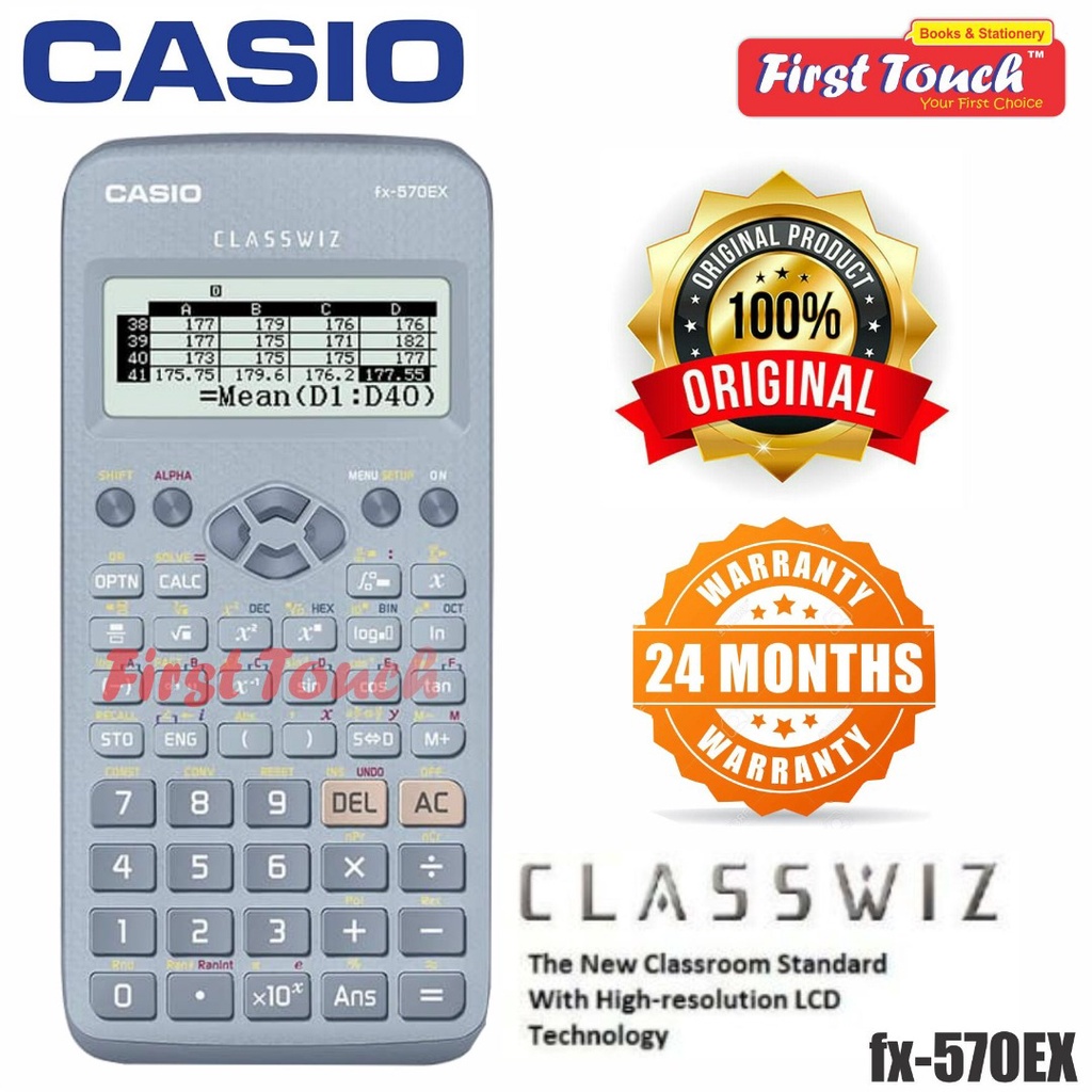 CASIO Scientific Calculator FX-570EX Classwiz Black Pink Blue Limited Edition School Office ...