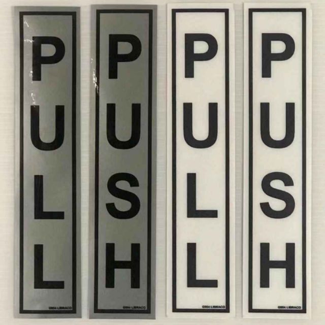 Push and Pull Main Door Entrance Sign PVC Waterproof Sticker | Shopee ...