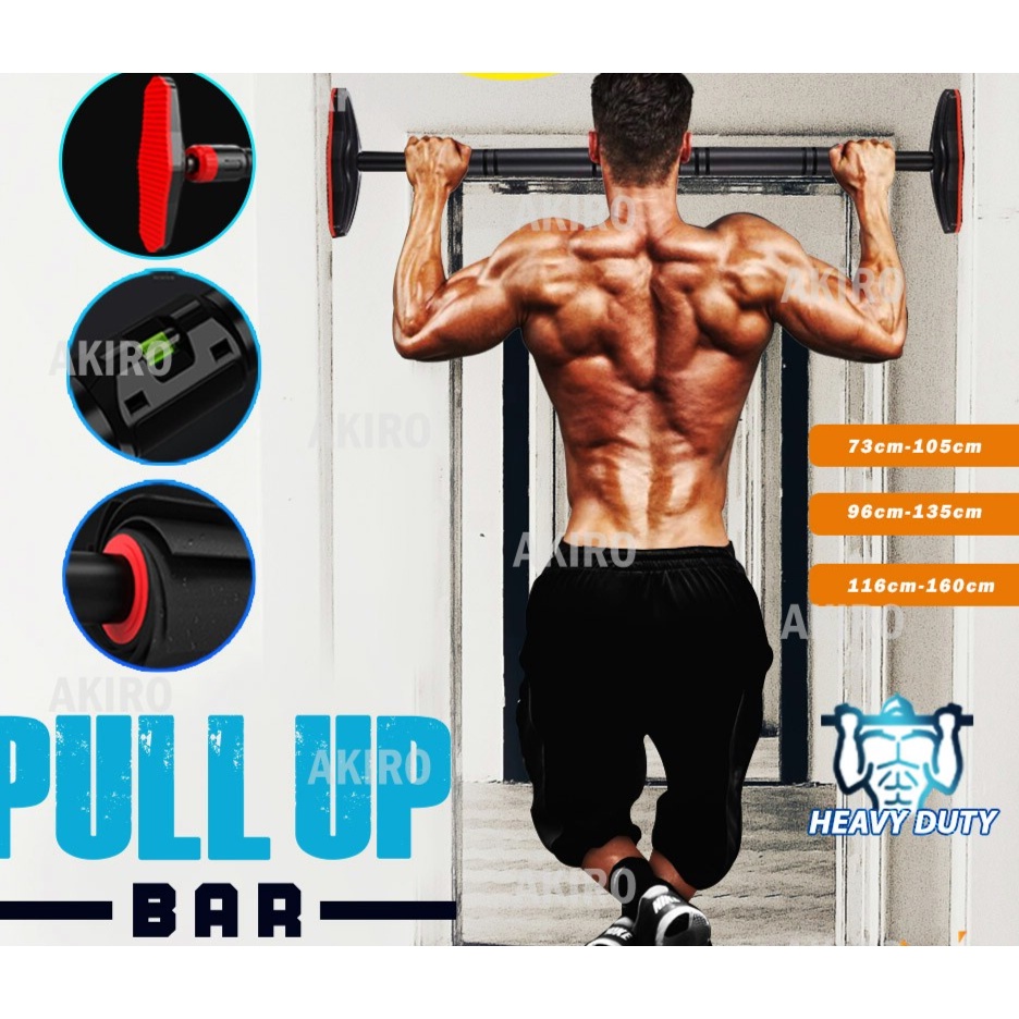 Portable Pull up Bar Fitness Bar Gym Easy Adjustable Puller Bar Level ...