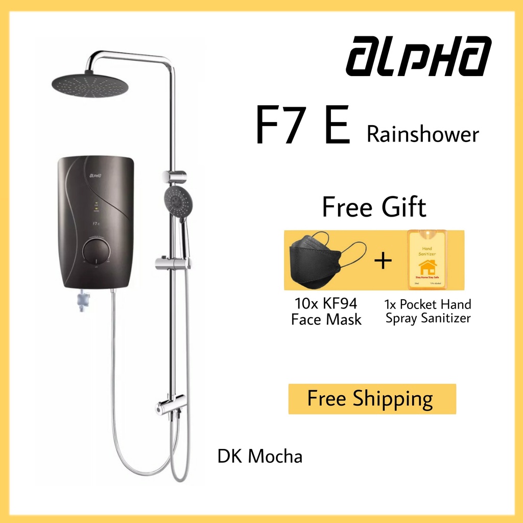 ALPHA F7 E Rain Shower Instant Water Heater (Non Pump) | Shopee Malaysia